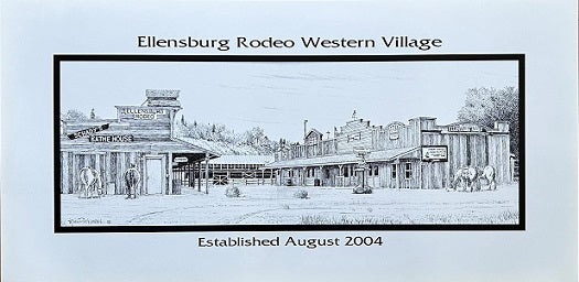 Poster - Western Village – Ellensburg Rodeo