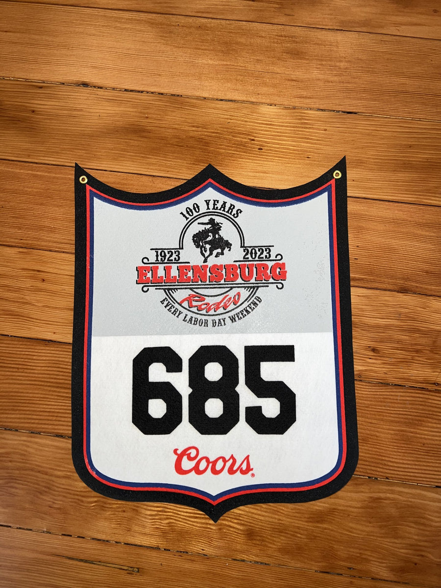 100th Felt Contestant Back Number – Ellensburg Rodeo