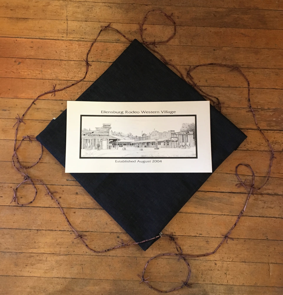 Poster - Western Village – Ellensburg Rodeo